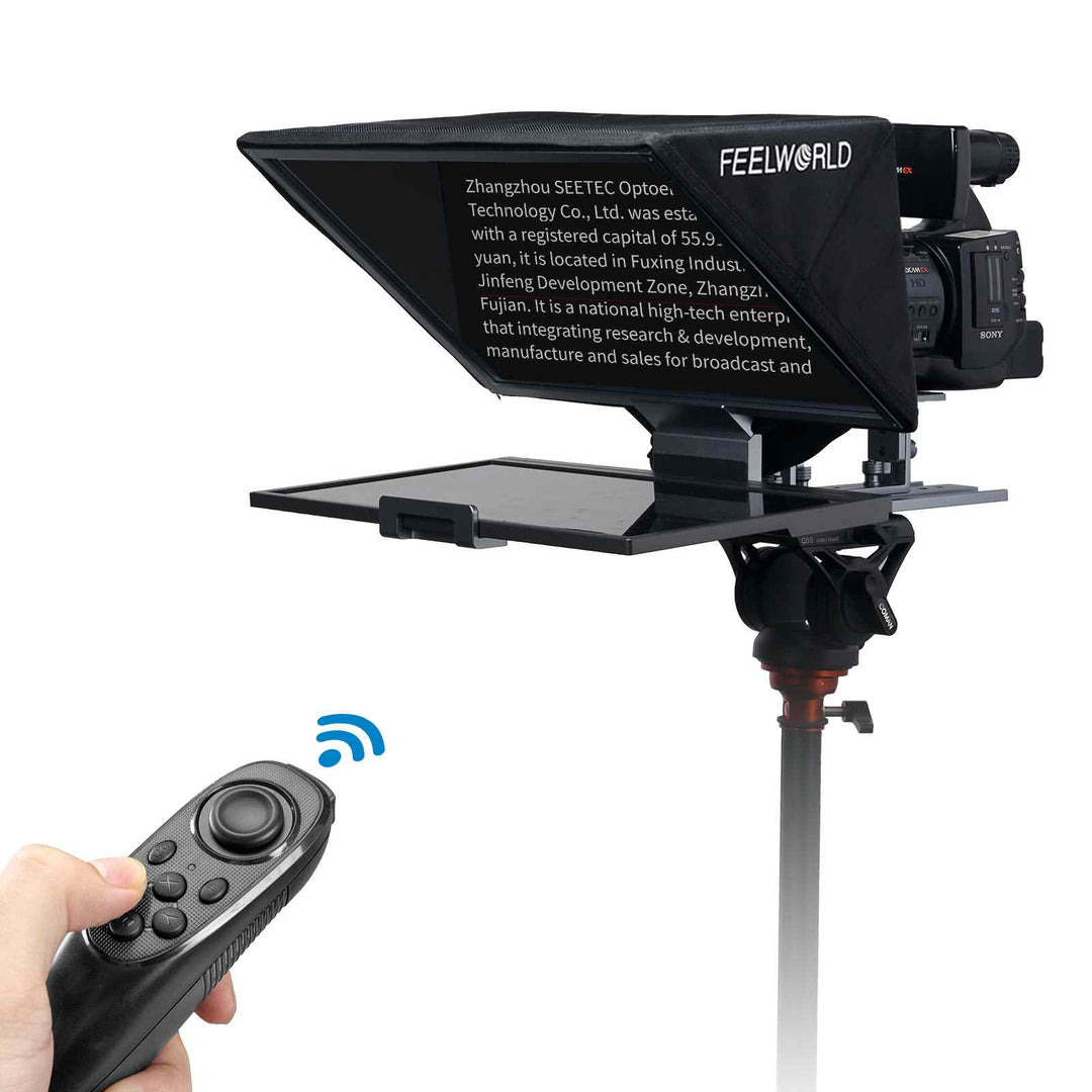 FEELWORLD TP16 16-inch Folding Teleprompter supports up to 16" Tablet ...