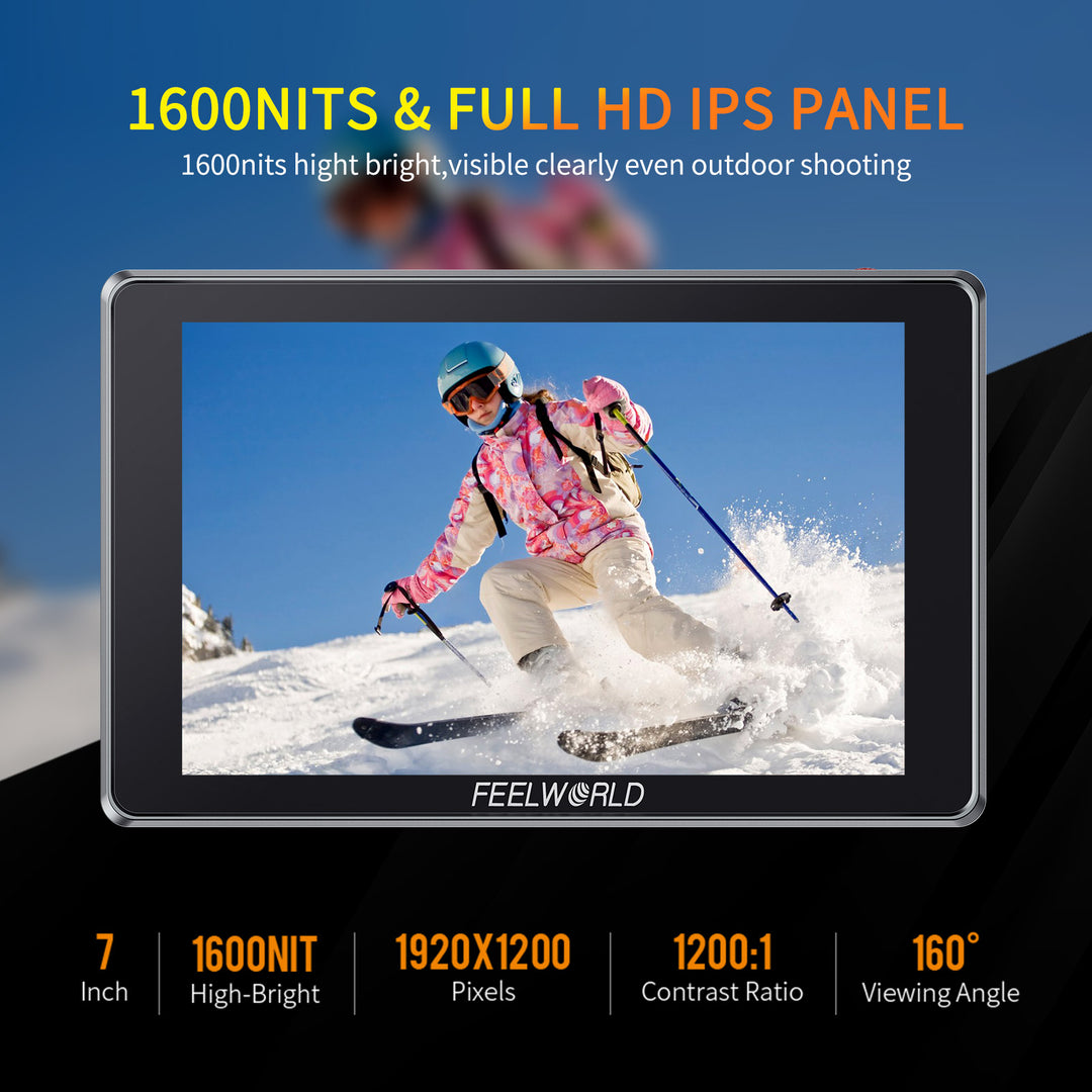 FEELWORLD S7 7 Inch 1600nit Camera Field Monitor Touchscreen ...