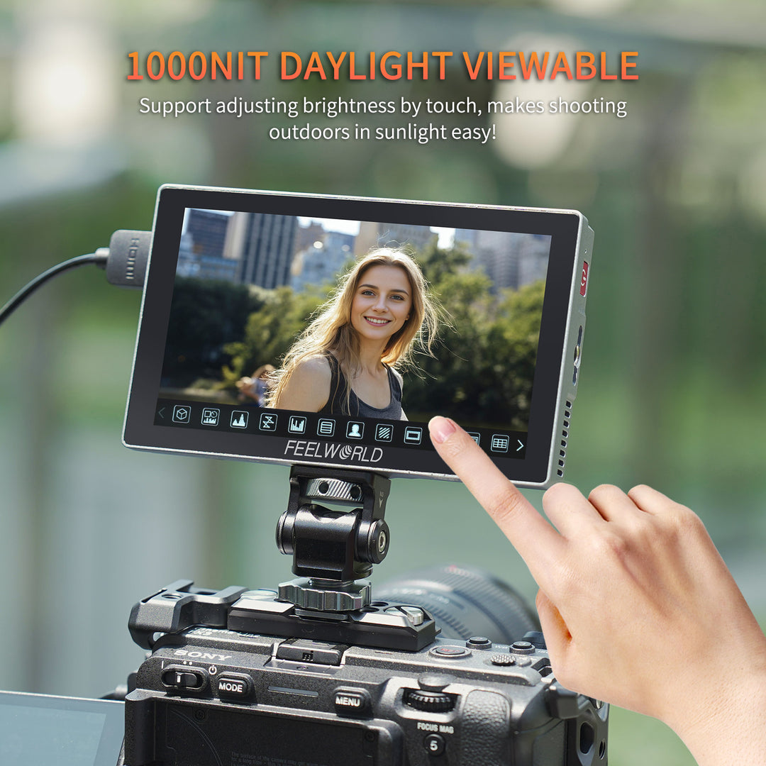 FEELWORLD P6X 5.5 Inch 1000nit Aluminium DSLR Camera Field Monitor ...