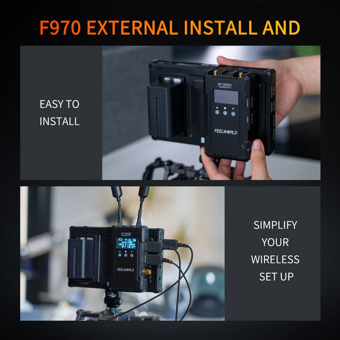 FEELWORLD F7 PLUS 7 Inch 1200nit DSLR Camera Field Monitor Touchscreen ...