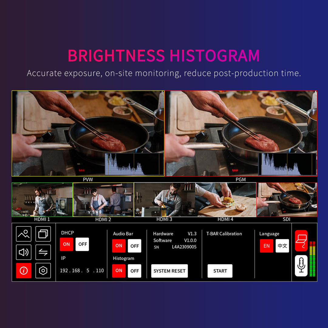 FEELWORLD L4 Multi-camera Video Mixer Switcher 10.1"Touch Screen ...
