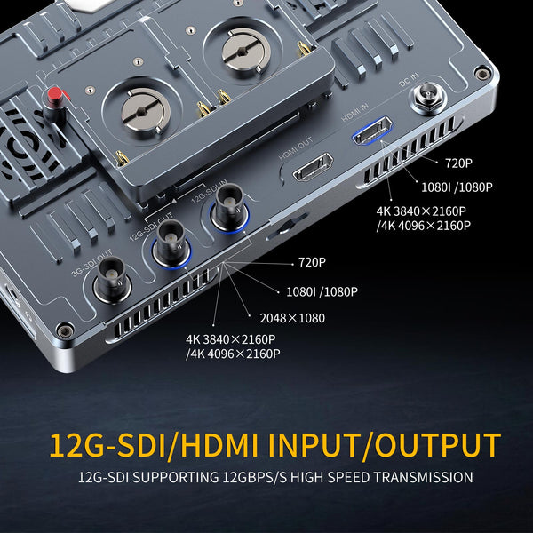 FEELWORLD S7 7-inch 12G-SDI HDMI2.0 Camera Field Monitor High Brightne ...