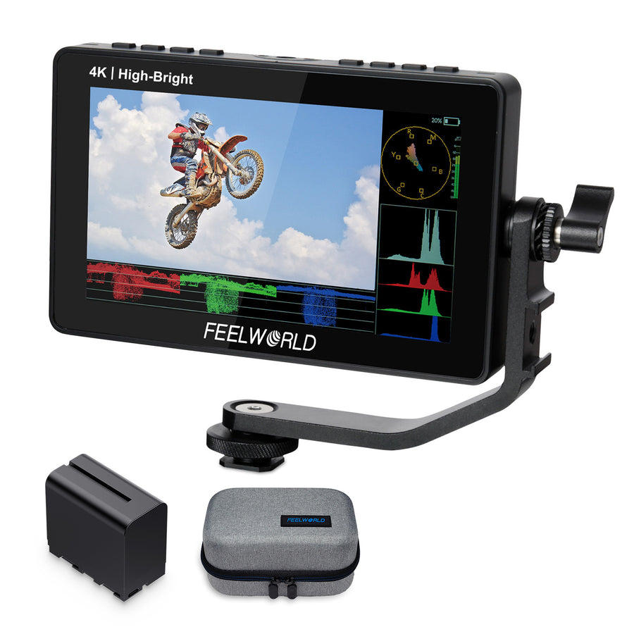 FEELWORLD F5 PROX 5.5 Inch 1600nit 4K F970 Install and Power Kit ...