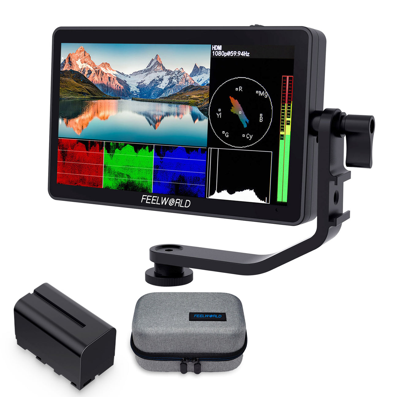 FEELWORLD F6 PLUS 5.5” 3D LUT Touchscreen 4K HDMI Camera Field Monitor ...