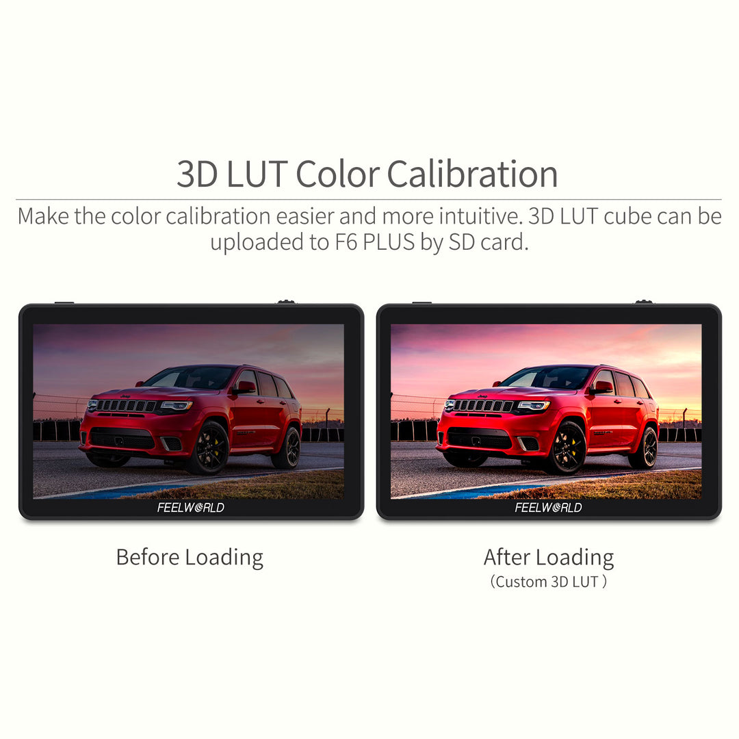 FEELWORLD F6 PLUS 5.5” 3D LUT Touchscreen 4K HDMI Camera Field Monitor ...